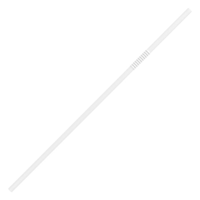 Plastic Straw w/ Flexible Unwrapped, White, 994215 – NuMedical